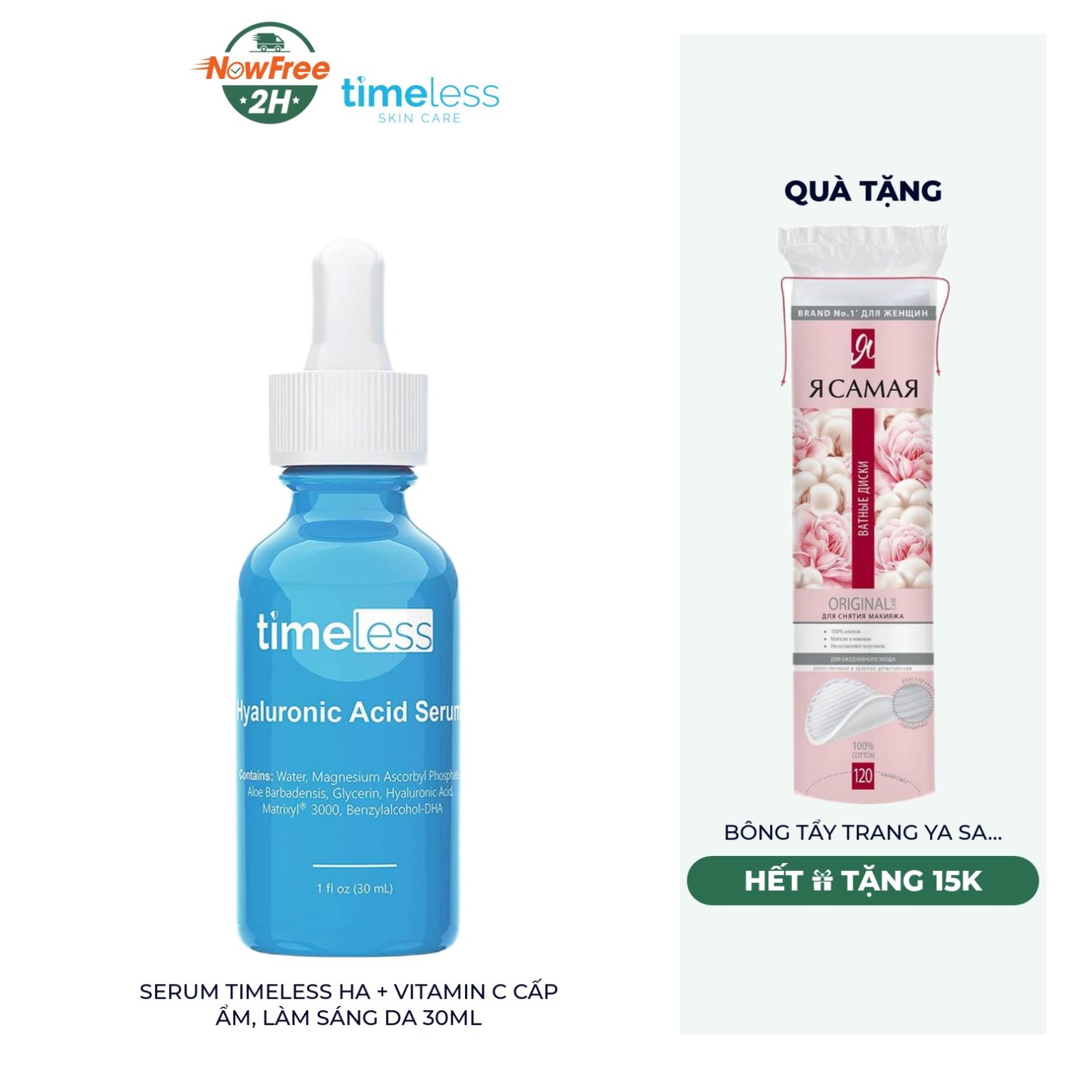 Serum Timeless Hyaluronic Acid Vitamin C - Lá Skin